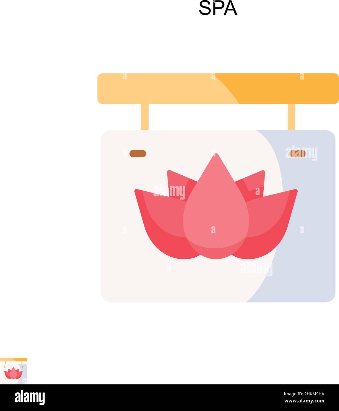 Spa Simple vector icon. Illustration symbol design template for web ...