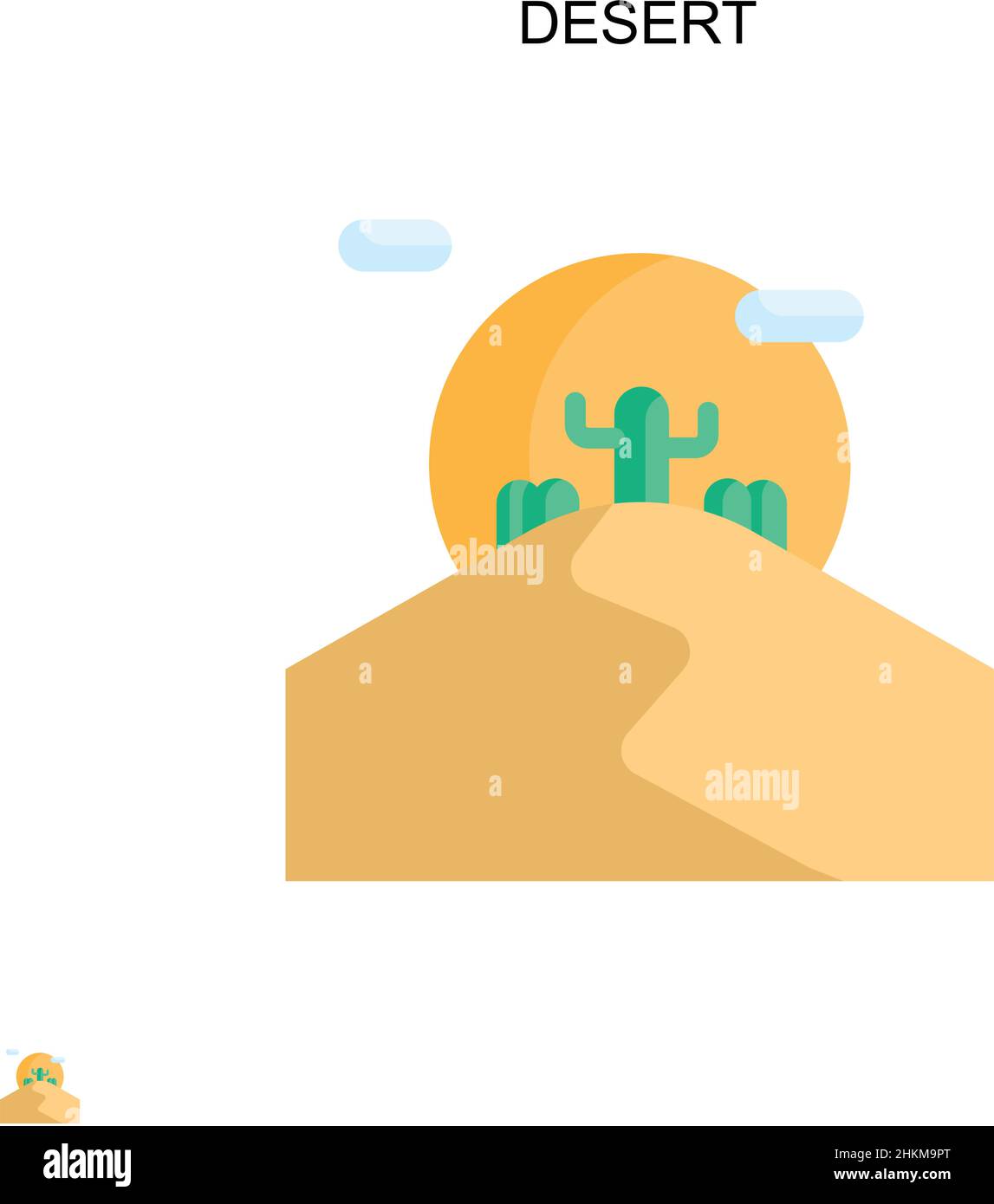 Desert Simple vector icon. Illustration symbol design template for web ...