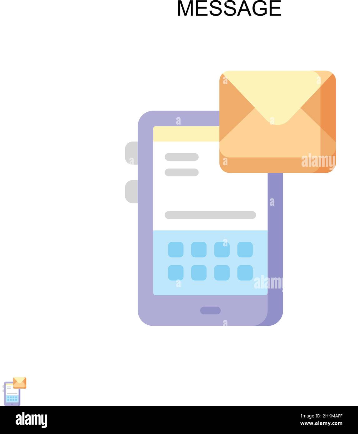 Message Simple vector icon. Illustration symbol design template for web ...