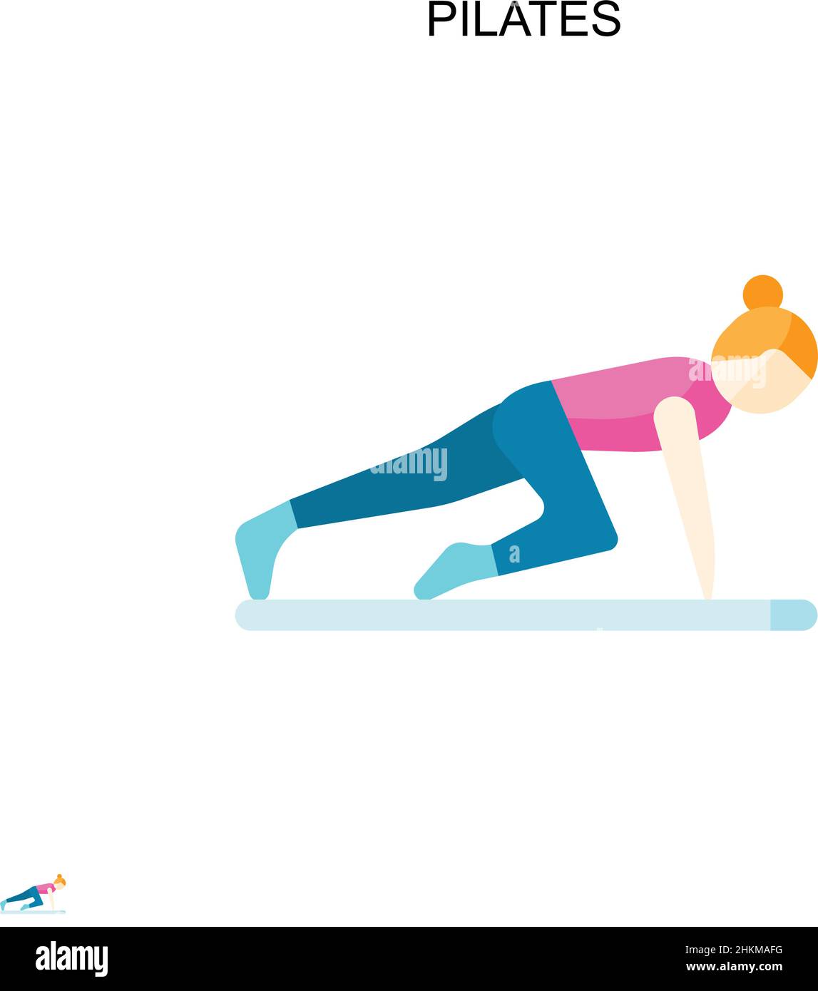 Pilates Simple vector icon. Illustration symbol design template for web ...