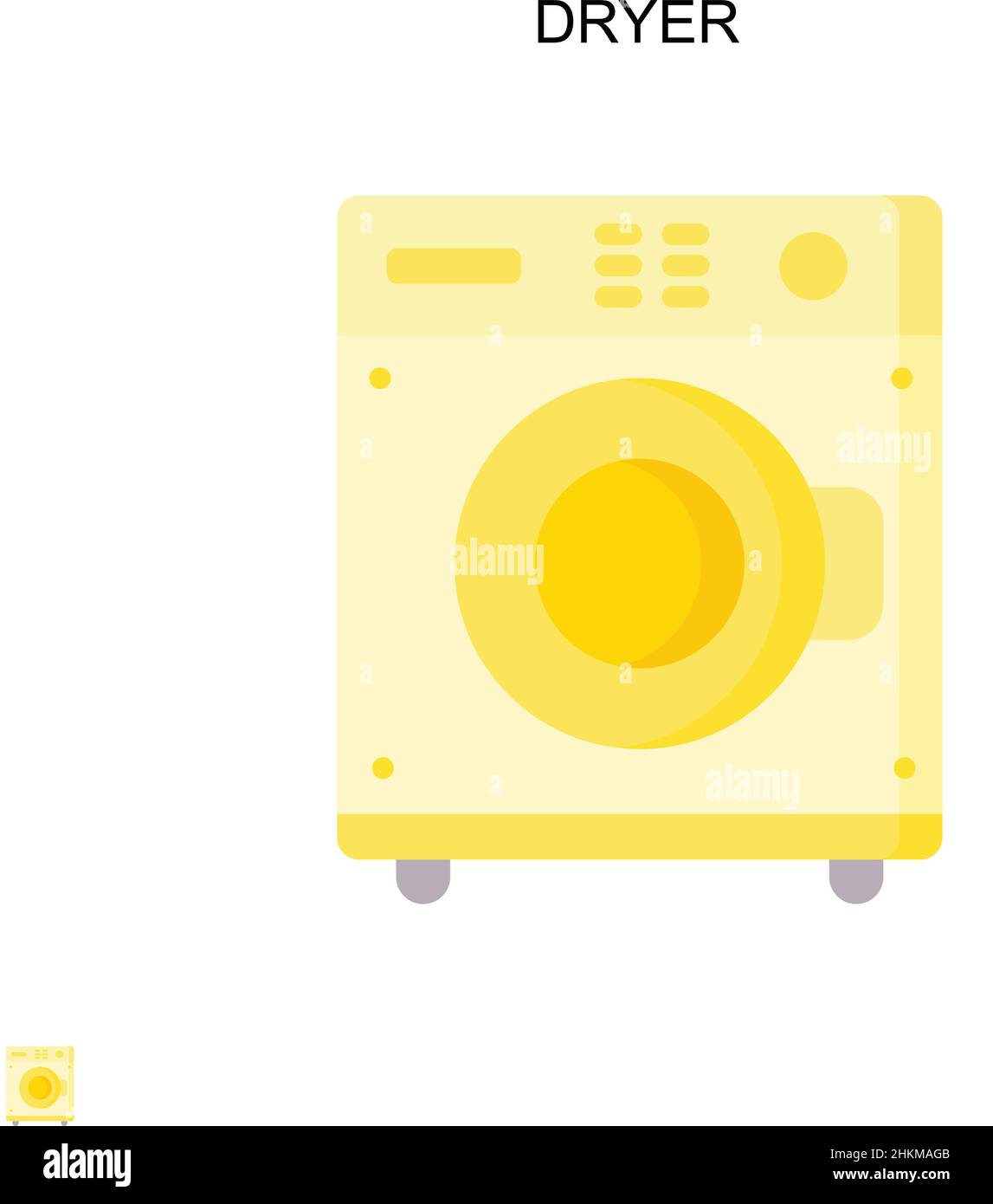 Dryer Simple vector icon. Illustration symbol design template for web ...