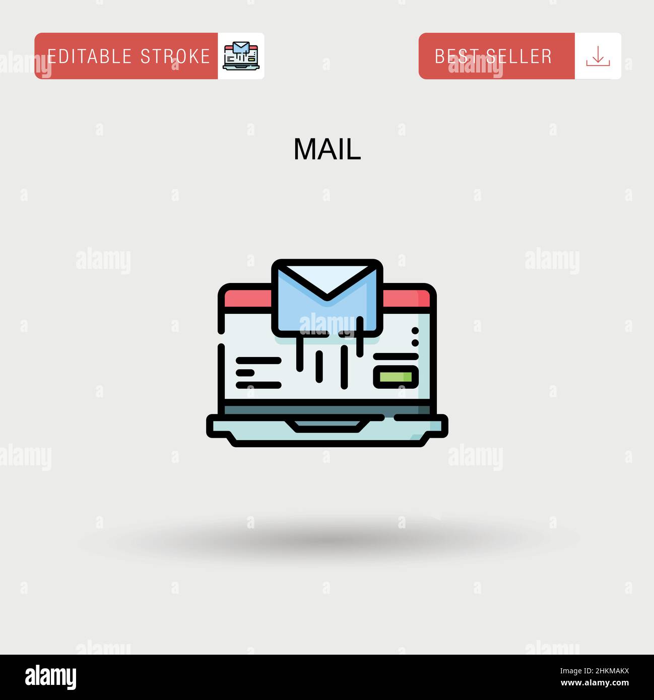 Mail Simple vector icon Stock Vector Image & Art - Alamy