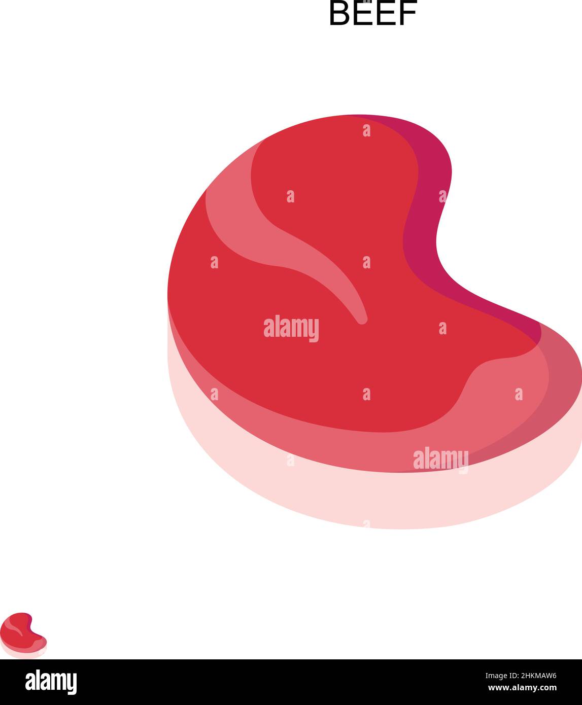 Beef Simple vector icon. Illustration symbol design template for web ...