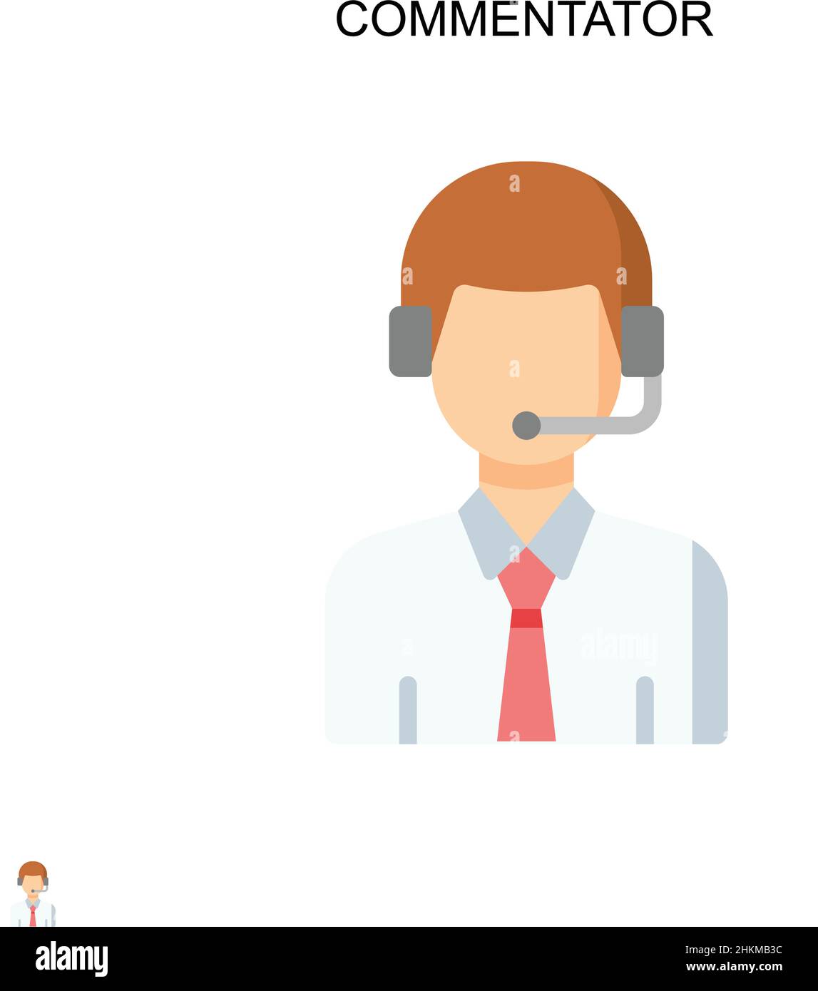 Commentator Simple vector icon. Illustration symbol design template for ...