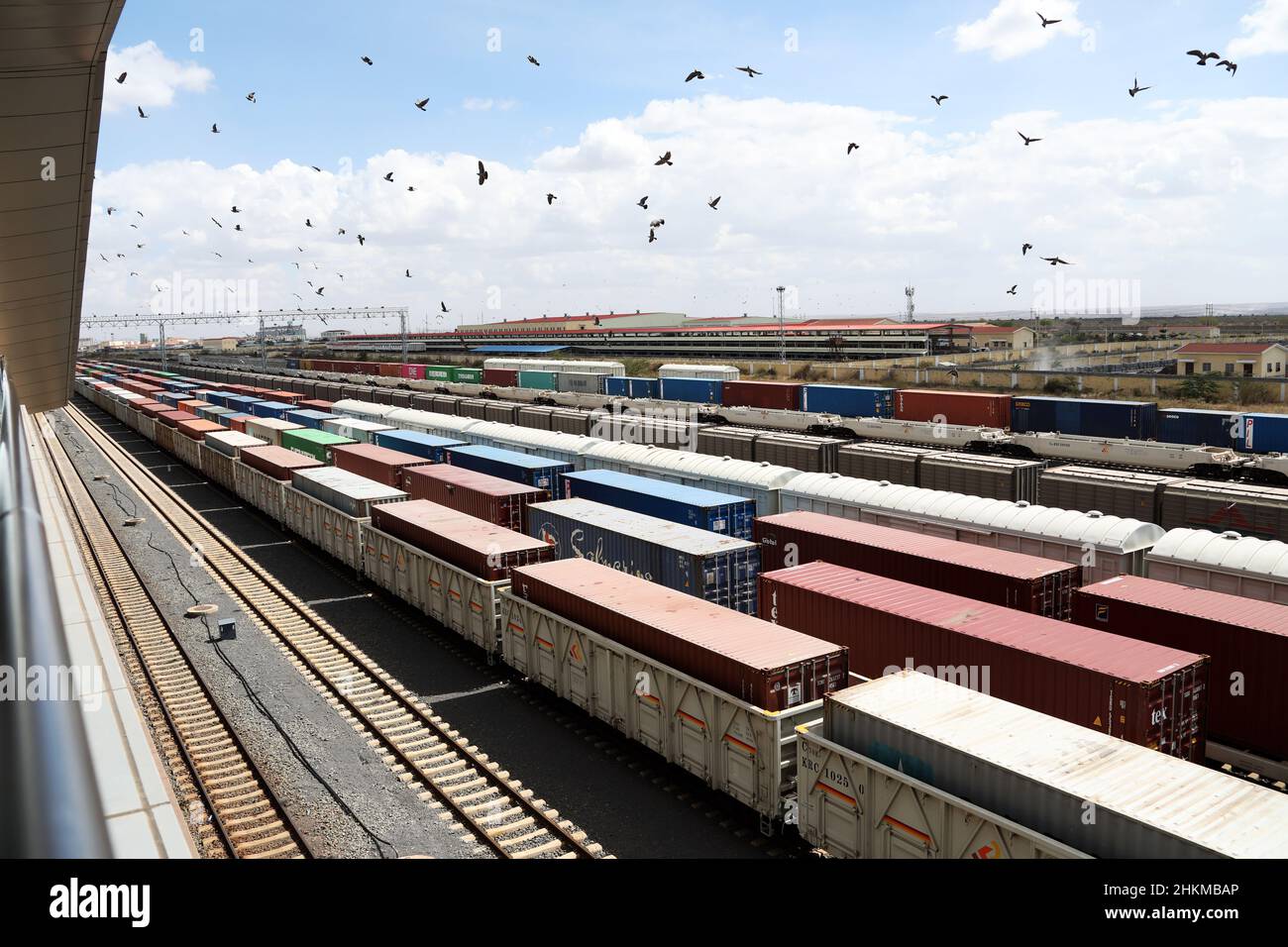 Addis Ababa, Kenya. 17th Nov, 2021. Freight trains are seen at Nairobi ...