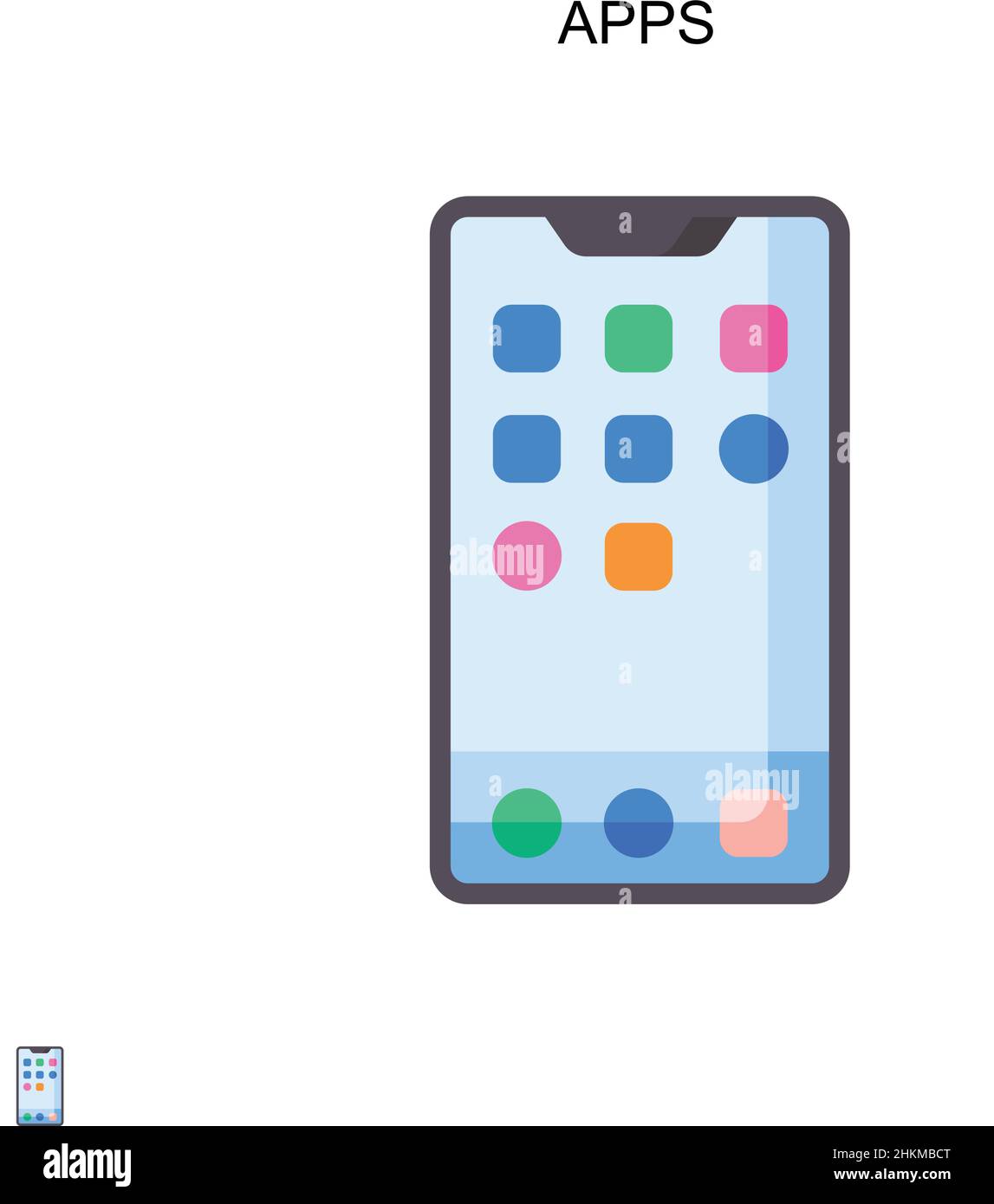 Apps Simple vector icon. Illustration symbol design template for web ...