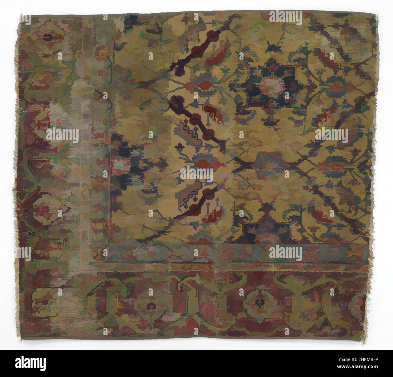 Art inspired by Corner Fragment of a Carpet with Vegetal Lattice Design ...