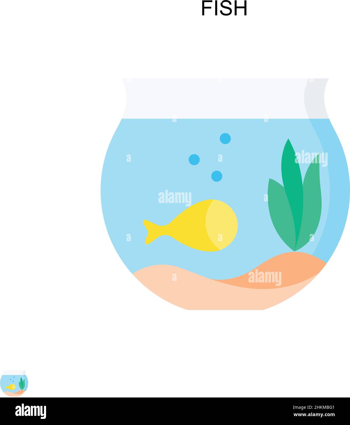 Fish Simple vector icon. Illustration symbol design template for web ...