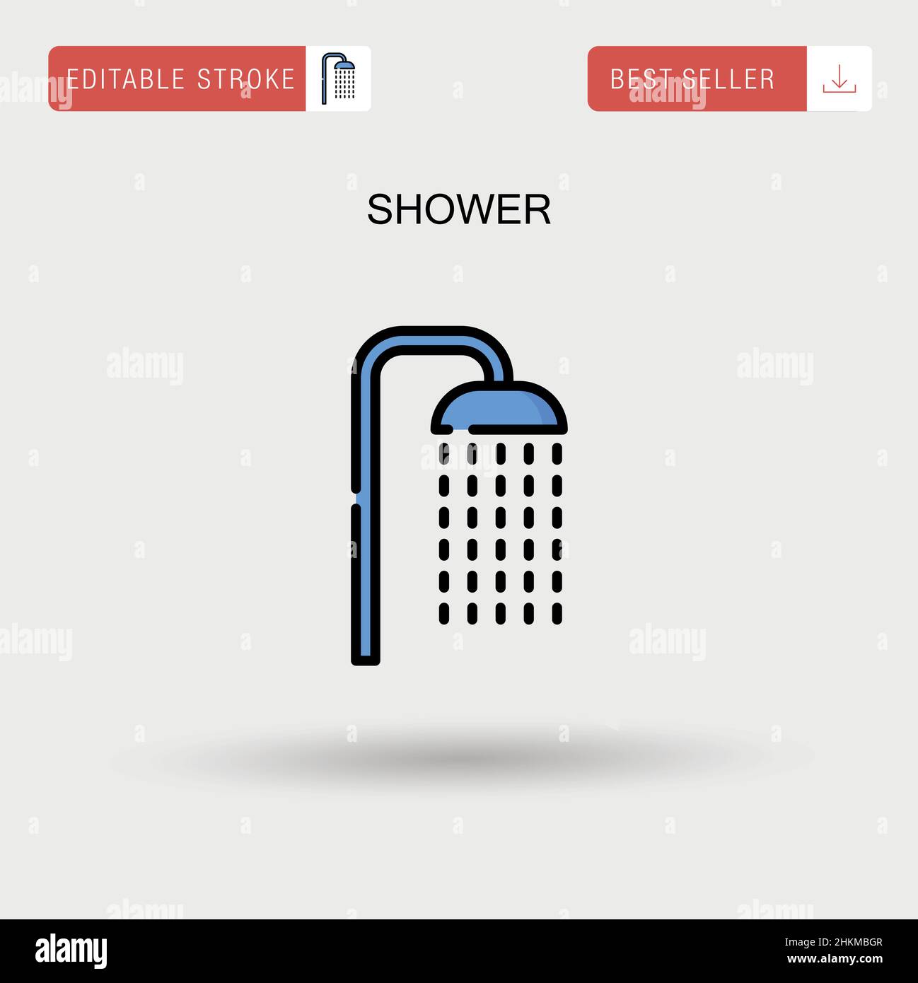 Bathroom shower head Stock Vector Images - Alamy
