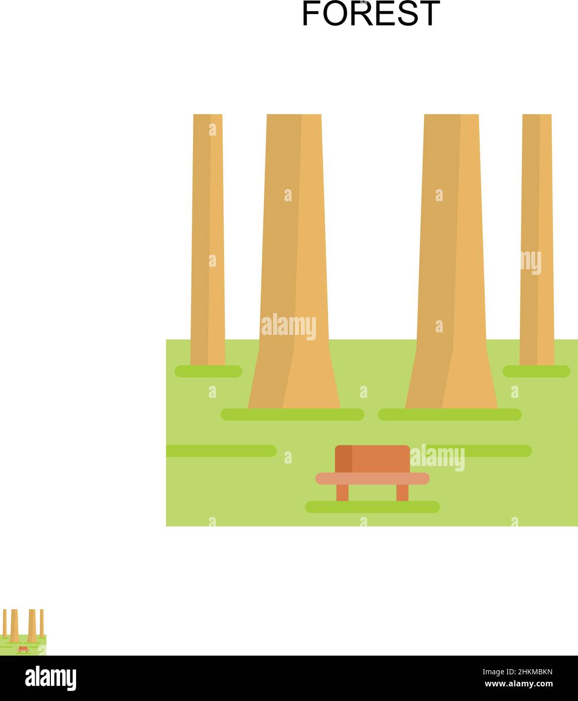 Forest Simple vector icon. Illustration symbol design template for web ...