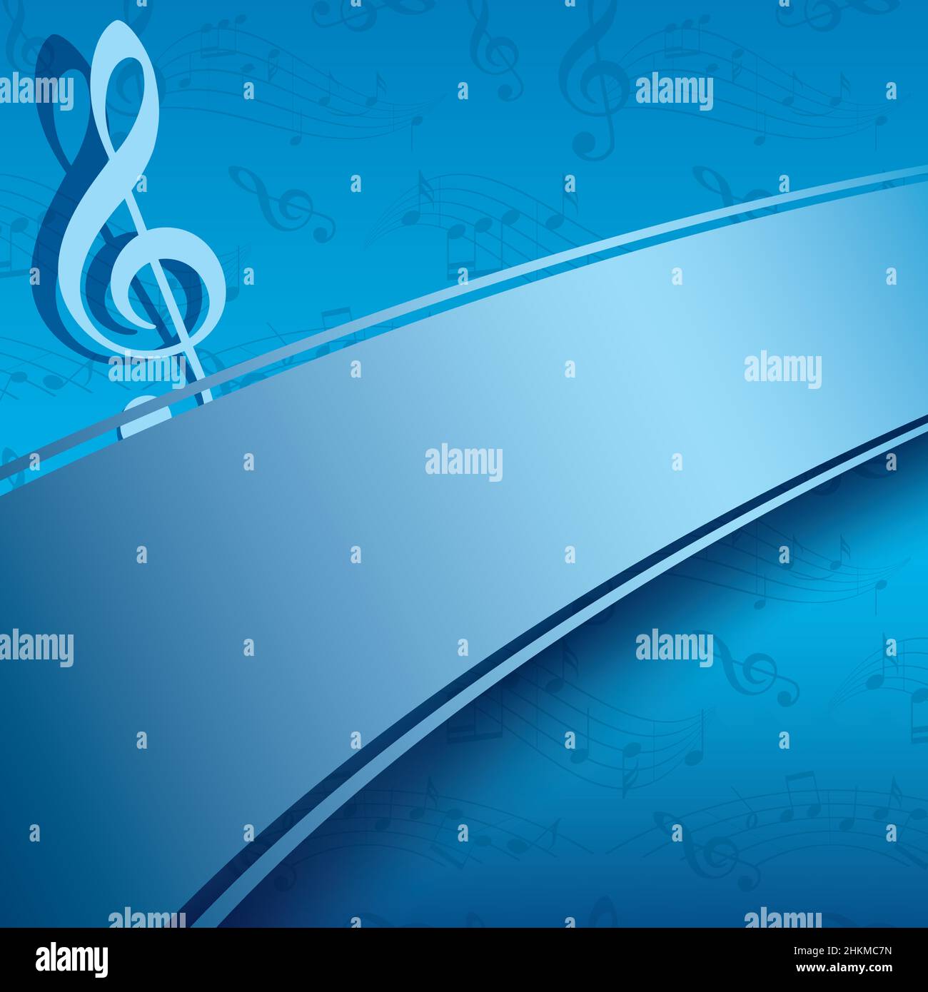 blue background with music notes - vector musical flyer Stock Vector ...