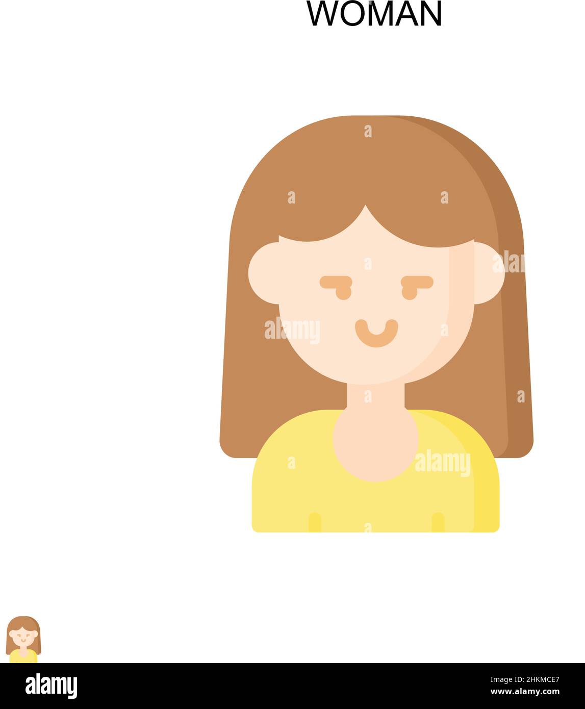 Woman Simple vector icon. Illustration symbol design template for web ...