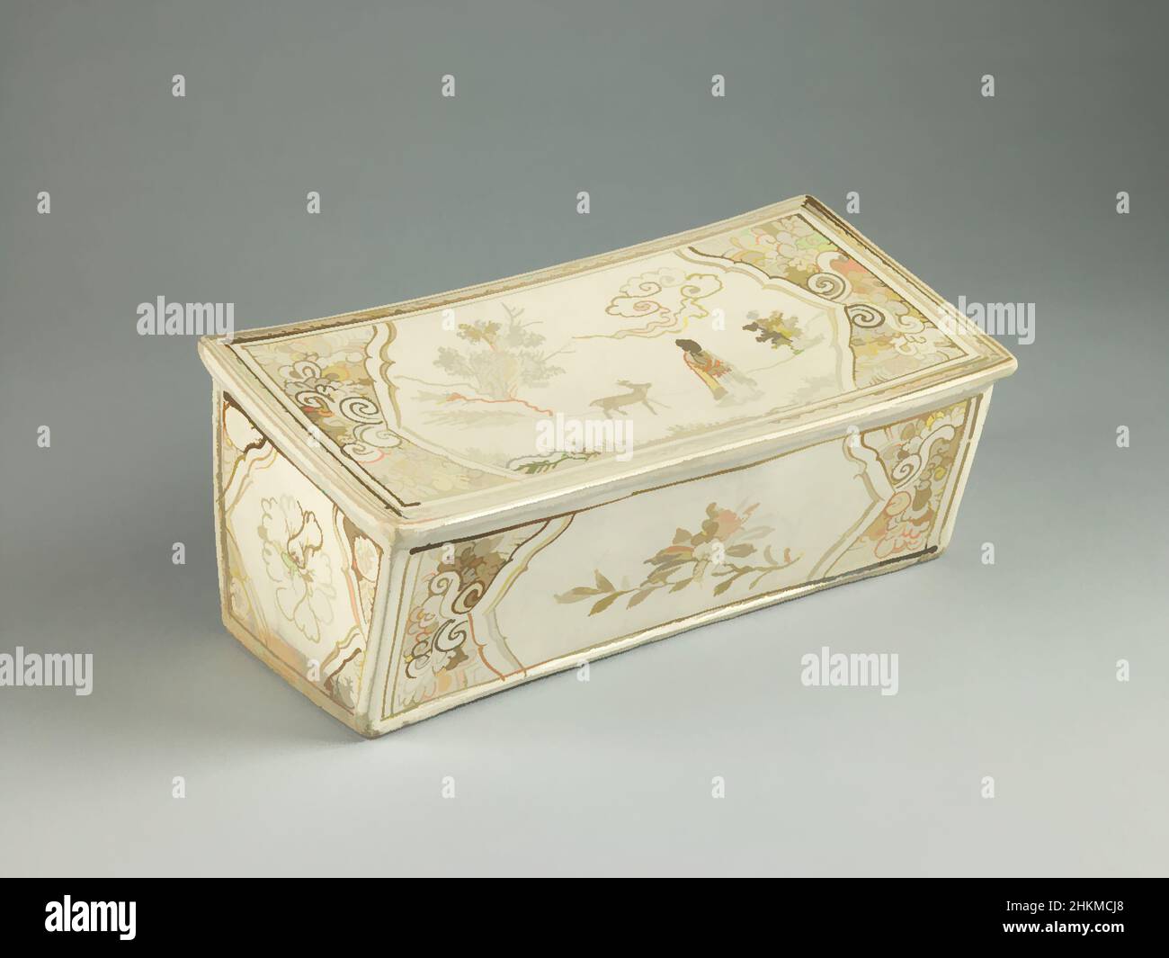 Art inspired by Headrest with Design of Figures in Landscapes, Bird ...