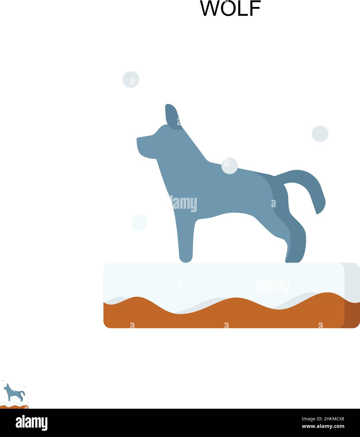 Wolf Simple vector icon. Illustration symbol design template for web ...