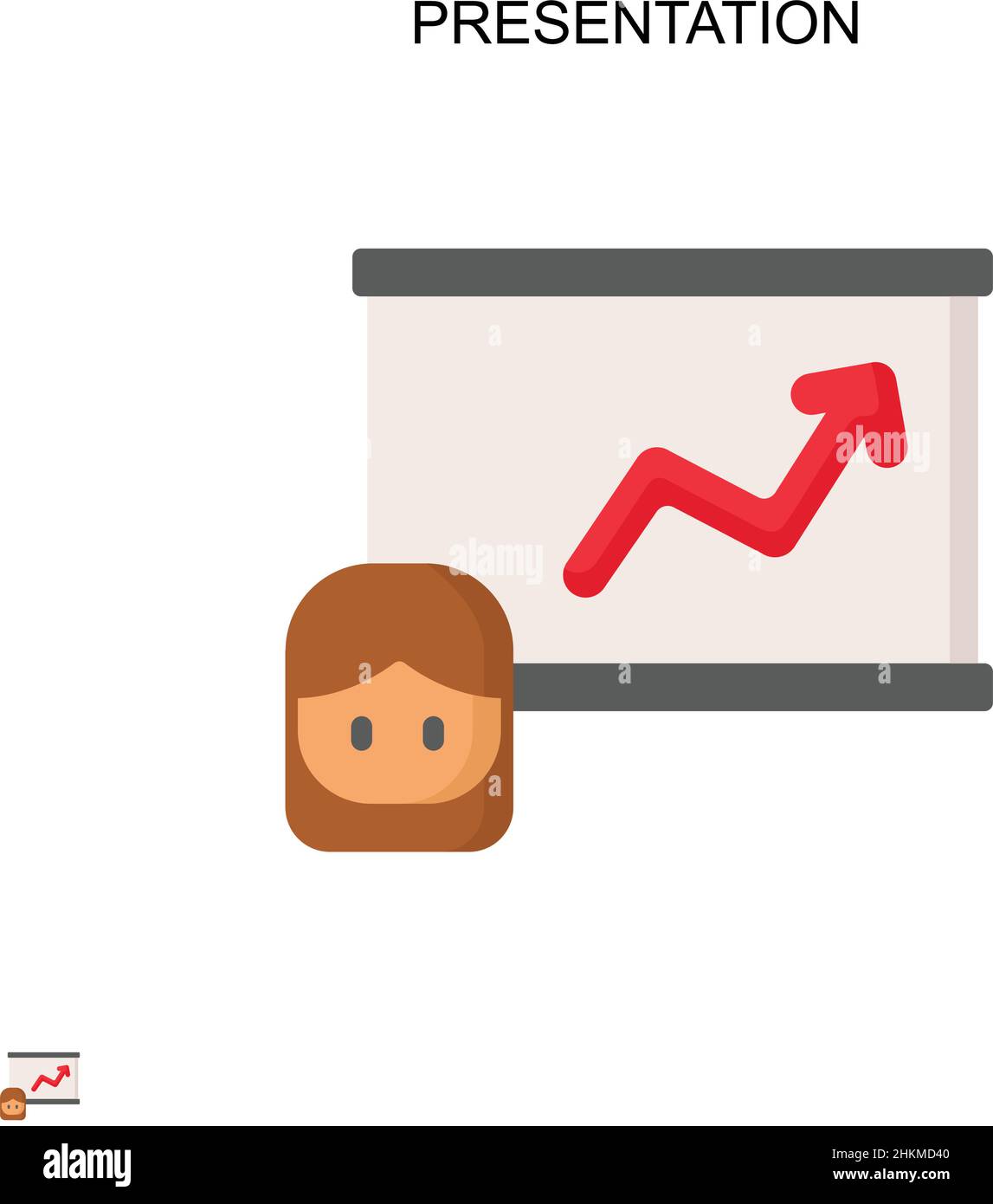Presentation Simple vector icon. Illustration symbol design template ...