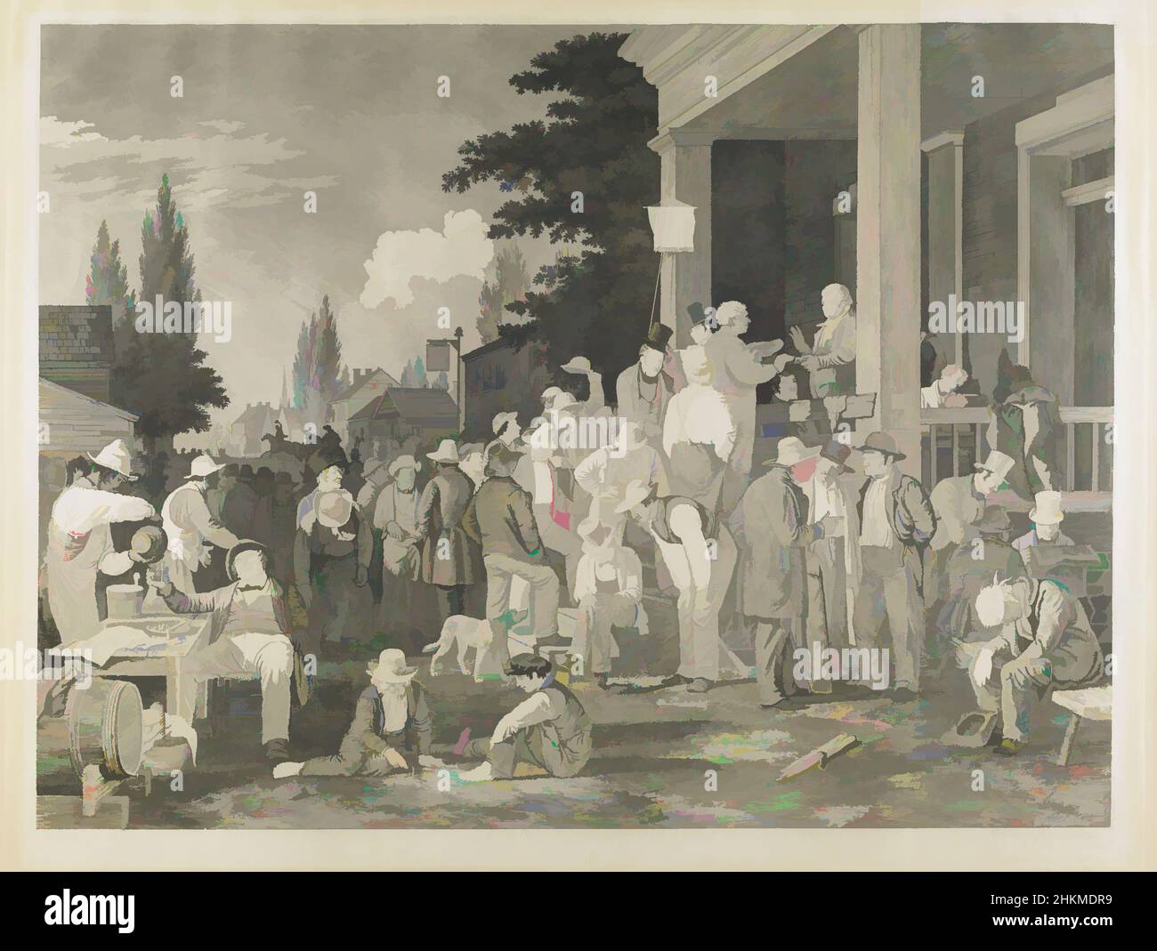 Art inspired by Proof 5 from 'The County Election', George Caleb ...