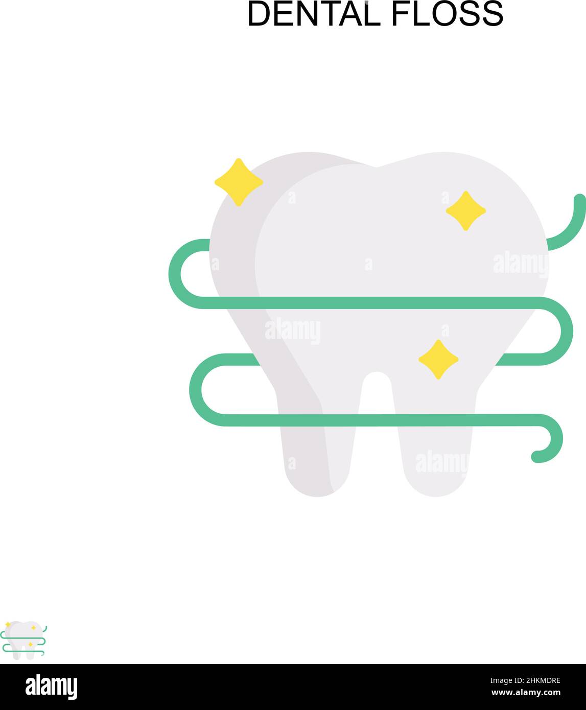 Dental floss Simple vector icon. Illustration symbol design template ...