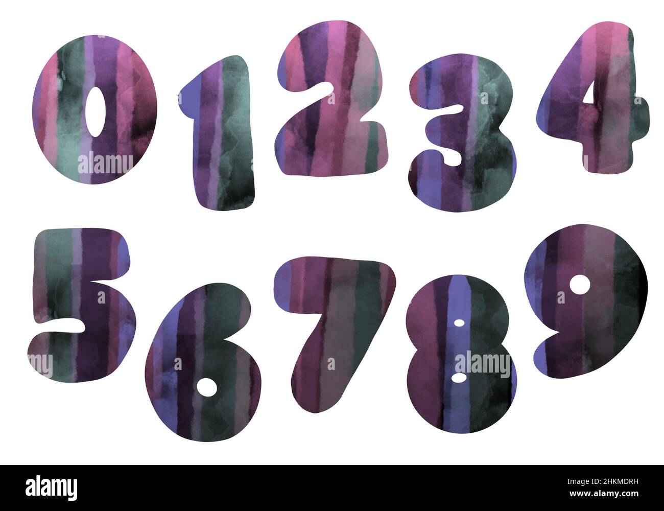 Set with coloured numbers for stickers and cards and posters and ...