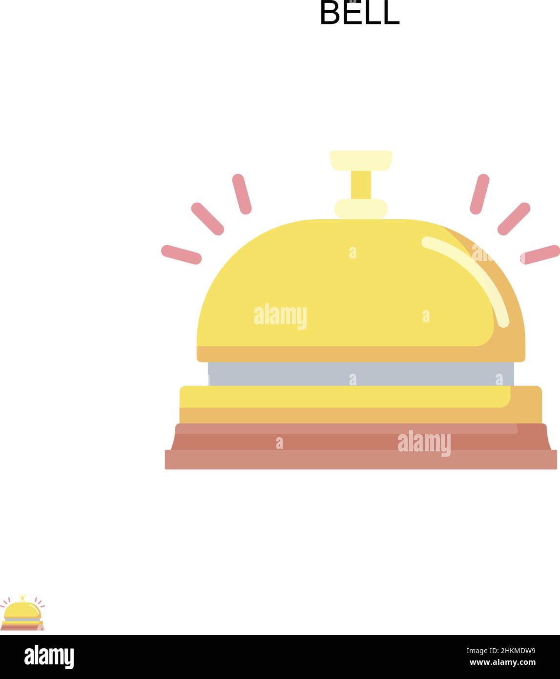 Bell Simple vector icon. Illustration symbol design template for web ...