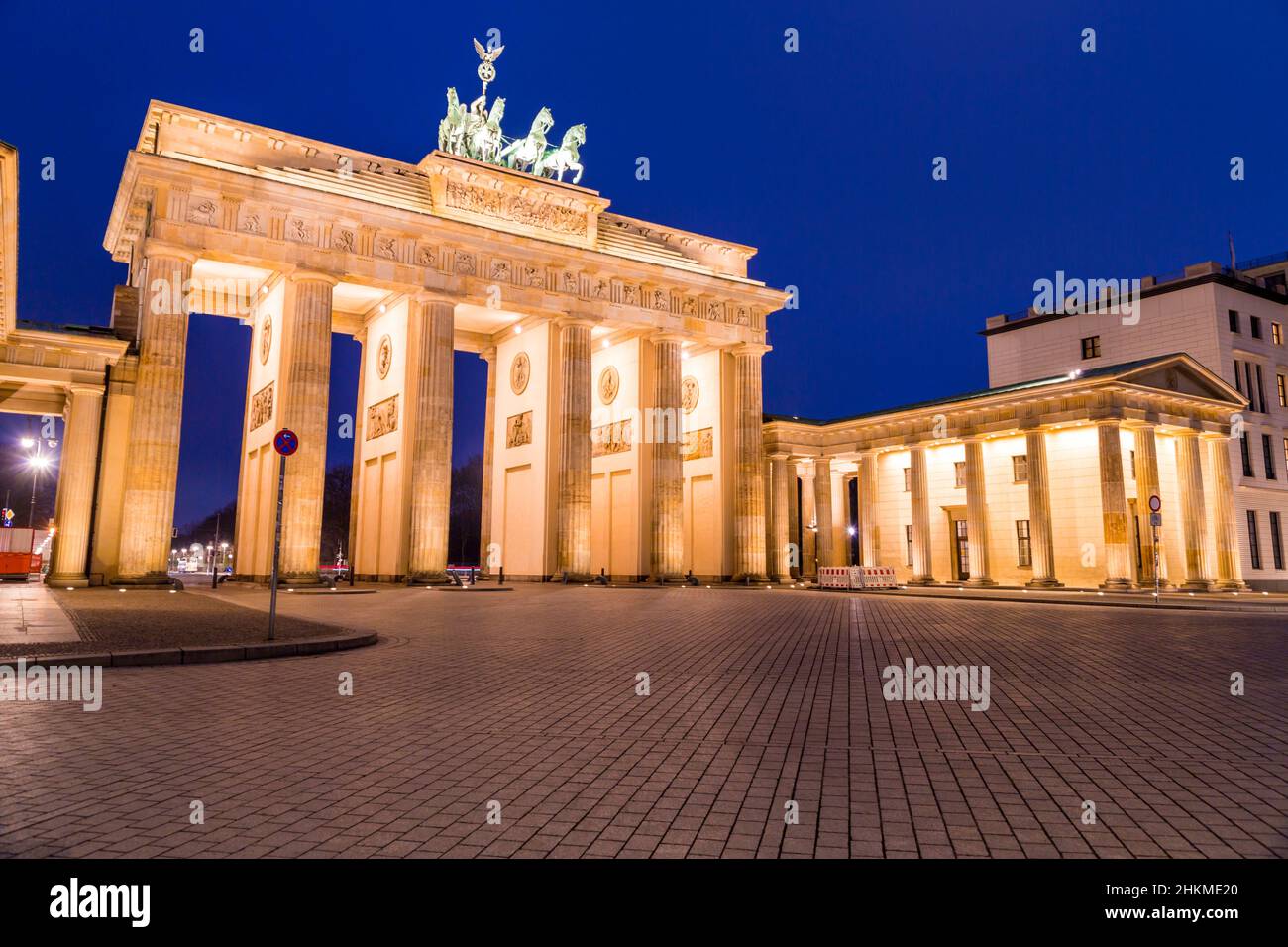 The famous landmark of Brandenburg Gate or Brandenburger Tor in Berlin ...