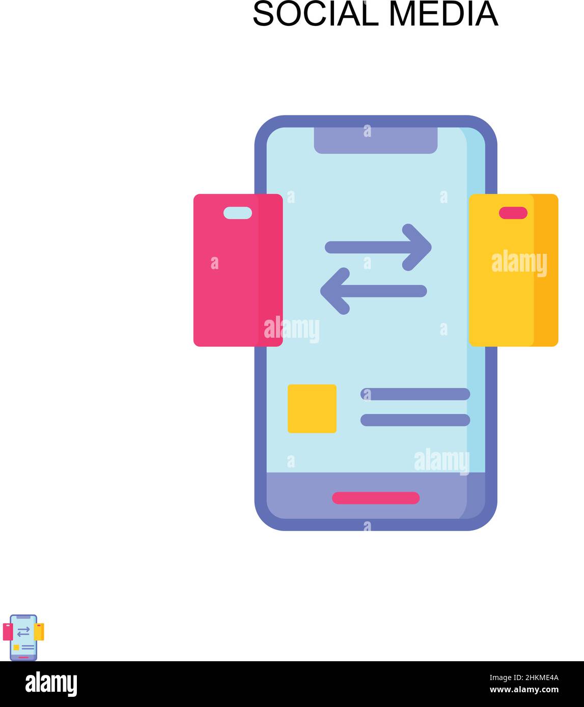 Social media Simple vector icon. Illustration symbol design template ...