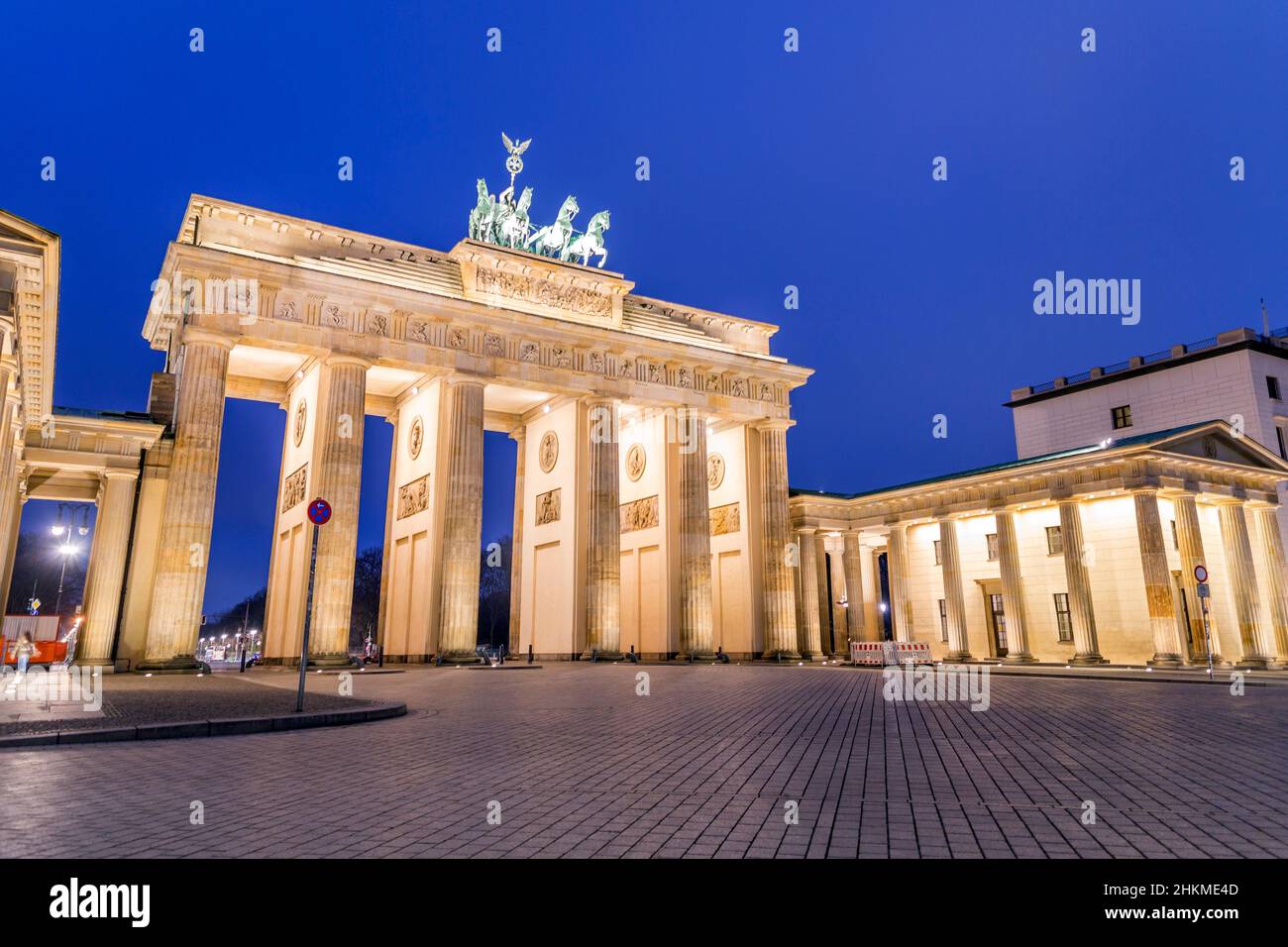 The famous landmark of Brandenburg Gate or Brandenburger Tor in Berlin ...