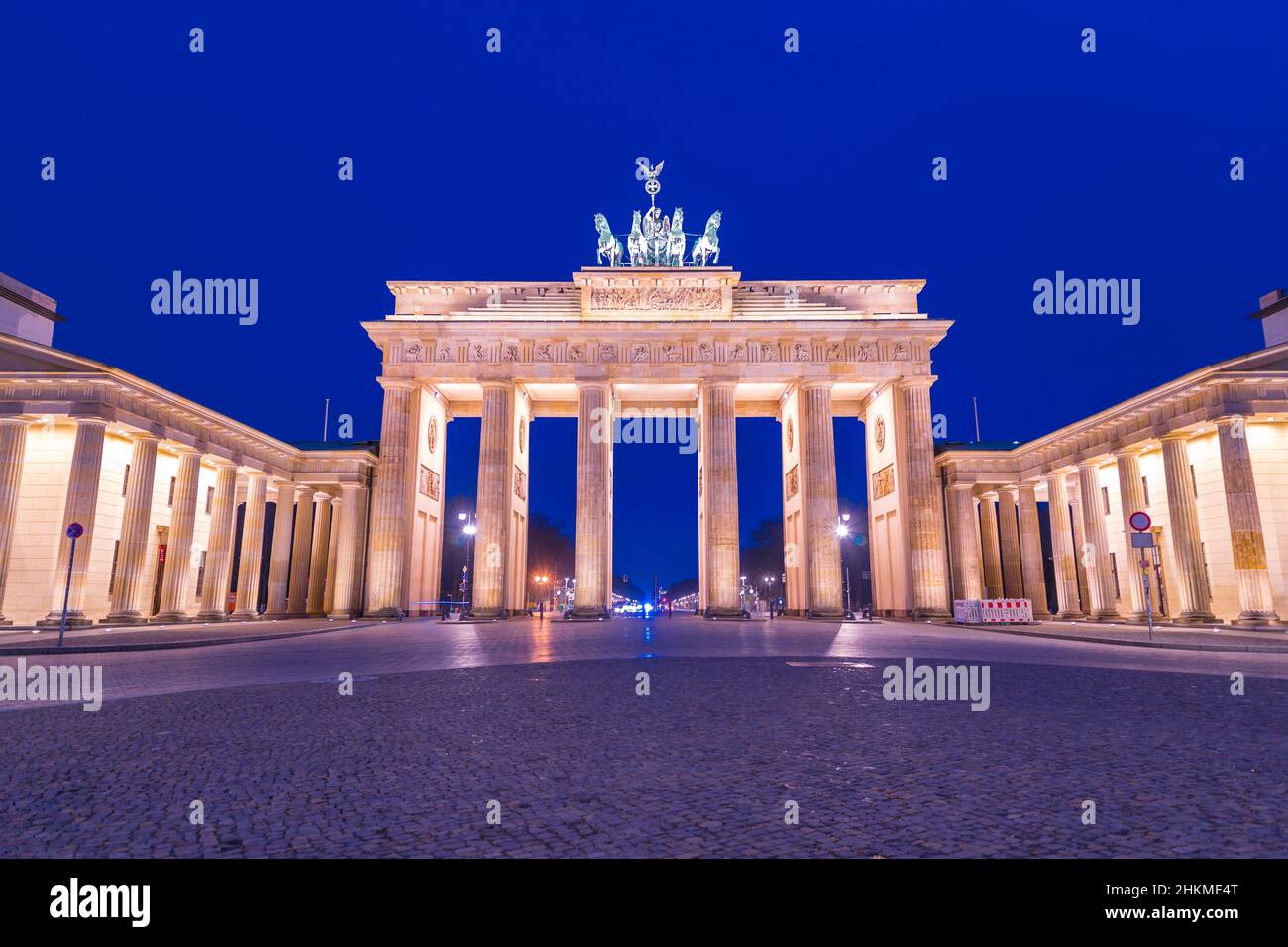 The famous landmark of Brandenburg Gate or Brandenburger Tor in Berlin ...