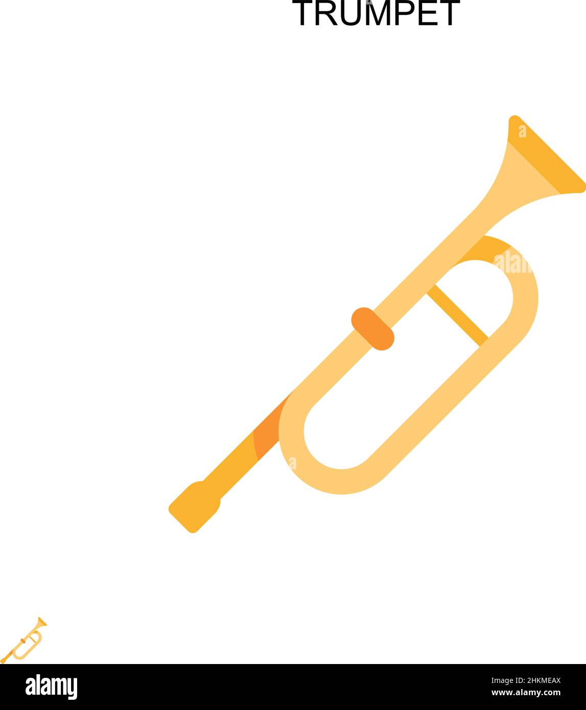 Trumpet Simple vector icon. Illustration symbol design template for web ...