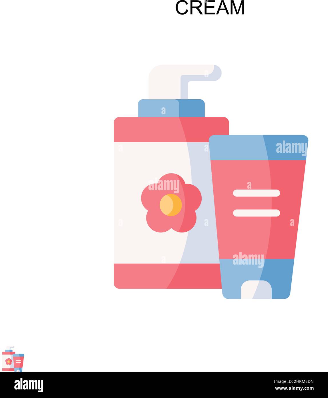 Cream Simple vector icon. Illustration symbol design template for web ...