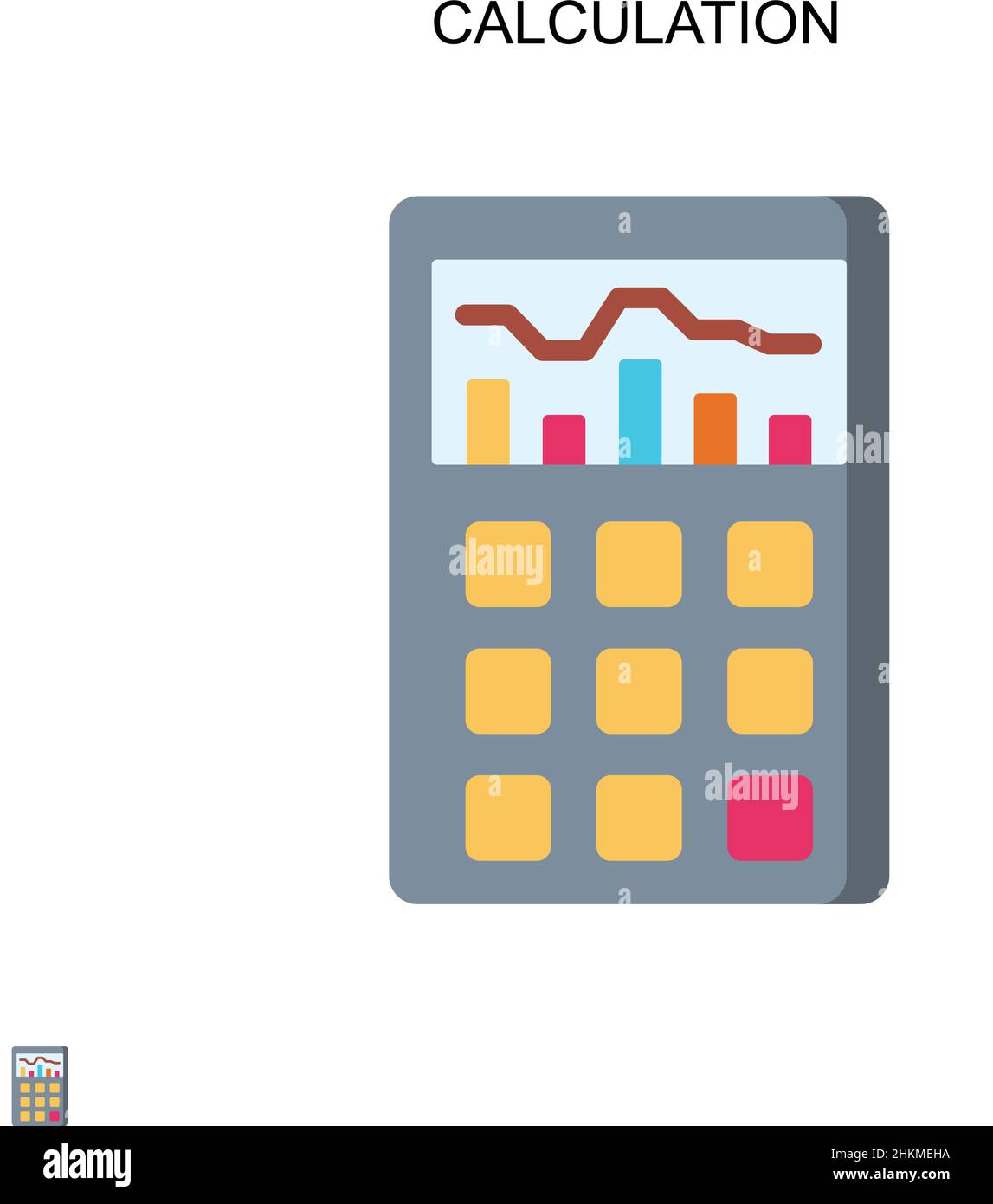 Calculation Simple vector icon. Illustration symbol design template for ...