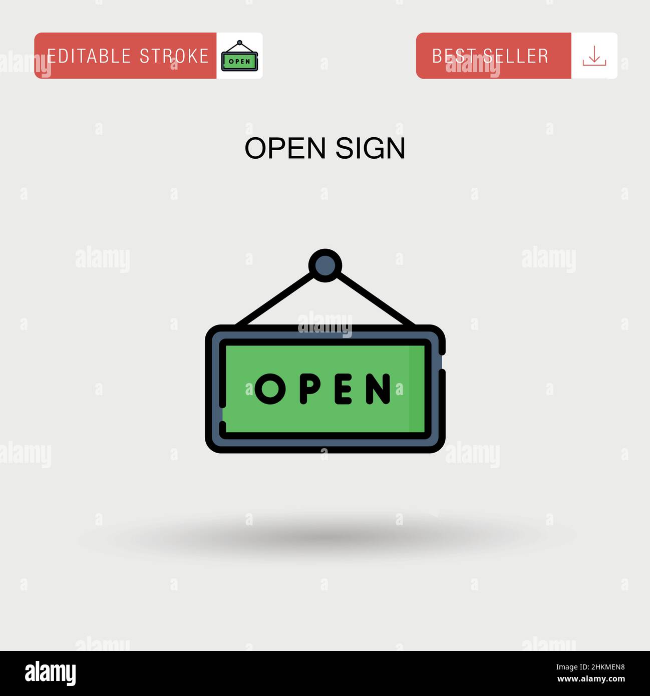 Open sign Simple vector icon Stock Vector Image & Art - Alamy
