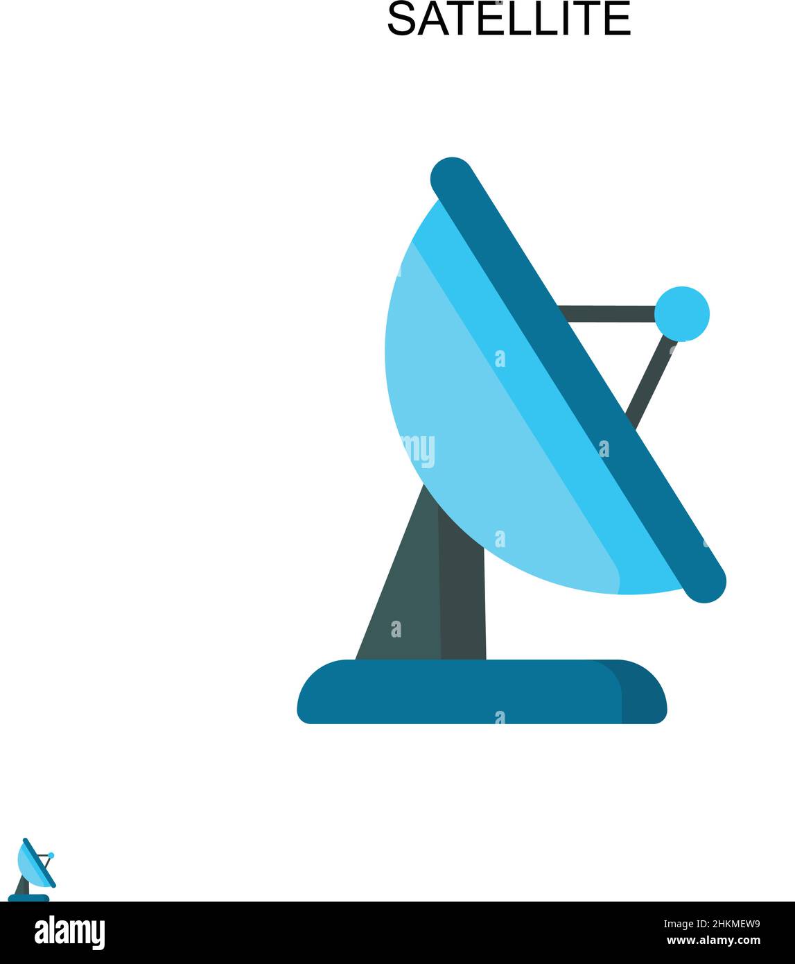 Satellite Simple vector icon. Illustration symbol design template for ...
