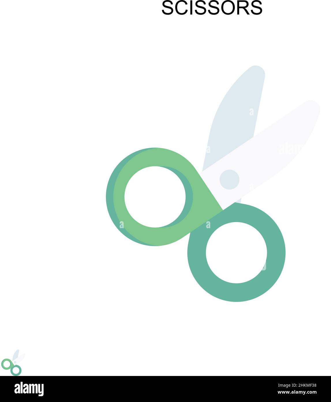 Scissors Simple vector icon. Illustration symbol design template for ...