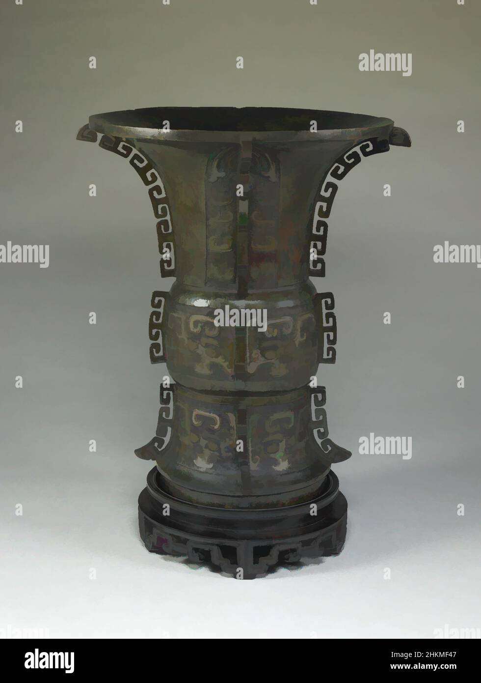 Art inspired by Vase in the Form of an Archaistic Wine Vessel (zun ...