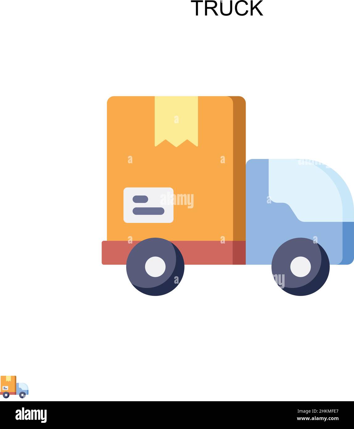 Truck Simple vector icon. Illustration symbol design template for web ...