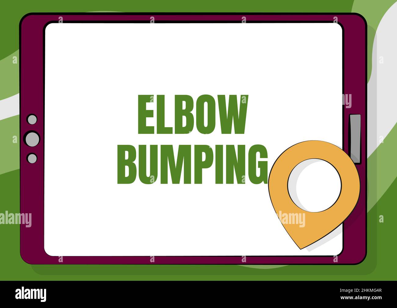 Hand writing sign Elbow Bumping. Business overview newlytrended ...