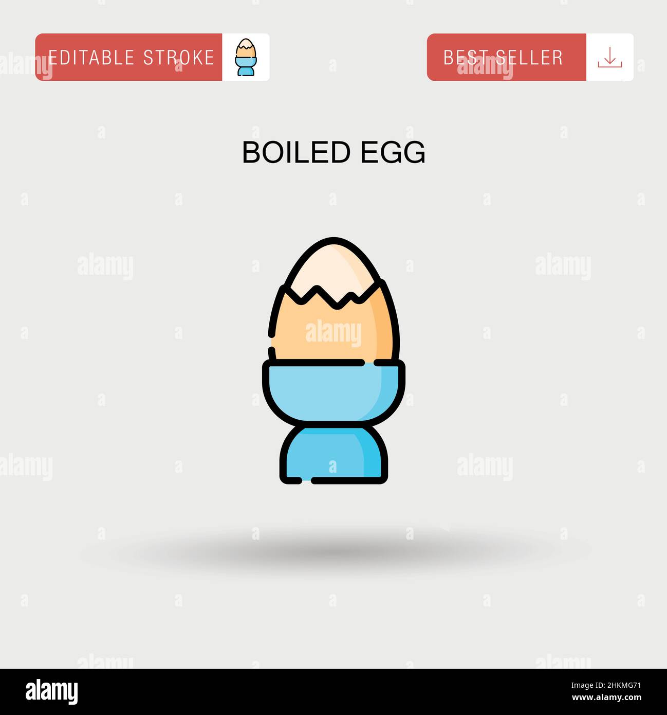 Boiled egg vector hi-res stock photography and images - Alamy