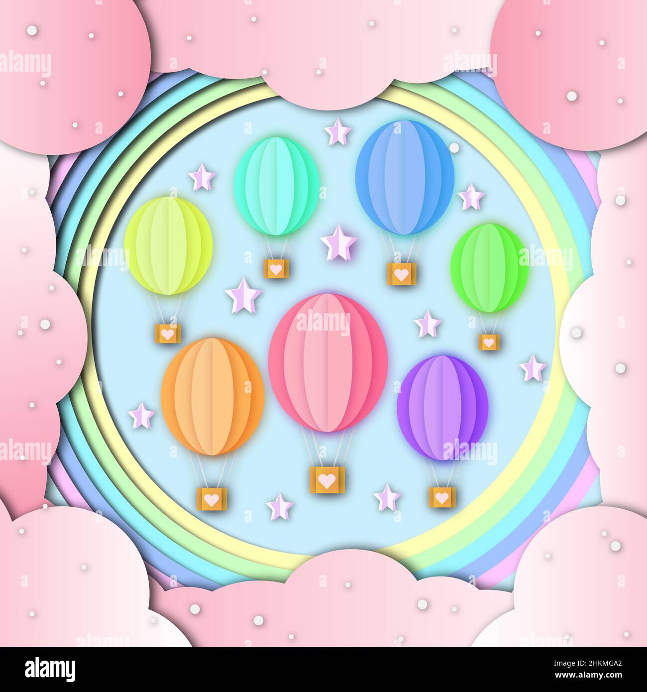 Cartoon hot air balloons hi-res stock photography and images - Alamy