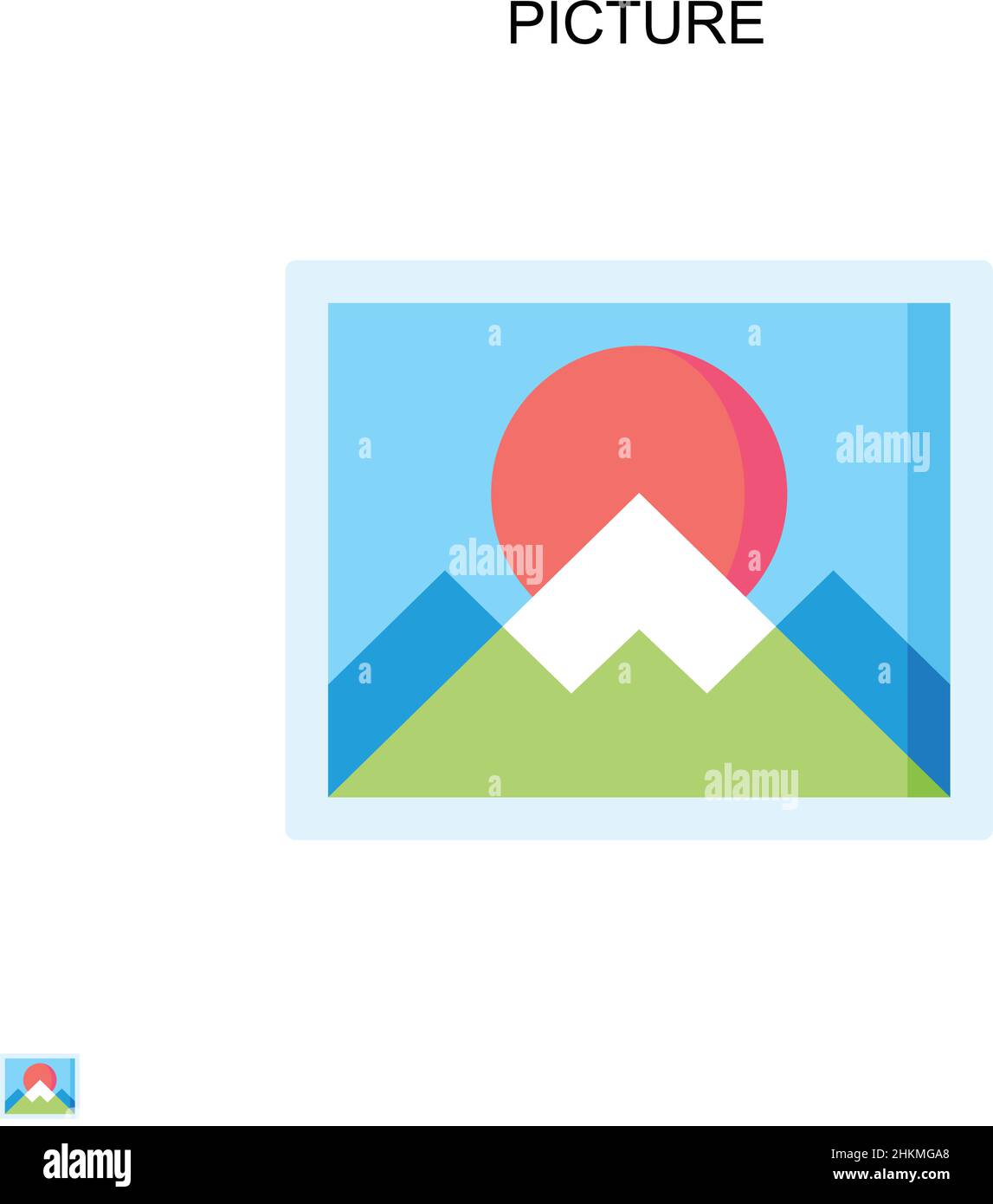 Picture Simple vector icon. Illustration symbol design template for web ...