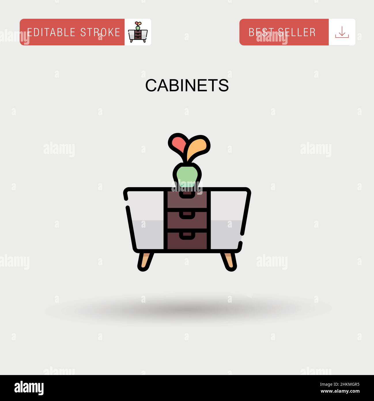 Cabinets Simple vector icon Stock Vector Image & Art - Alamy