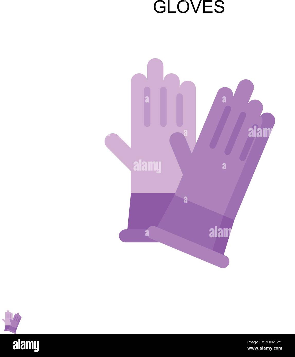 Gloves Simple vector icon. Illustration symbol design template for web ...