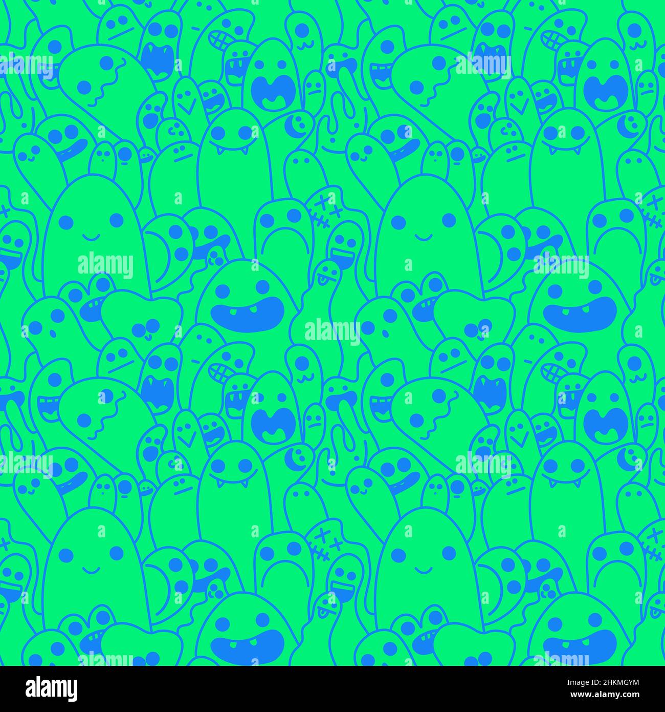 Cartoon seamless monster alien pattern for fabrics and textiles and ...