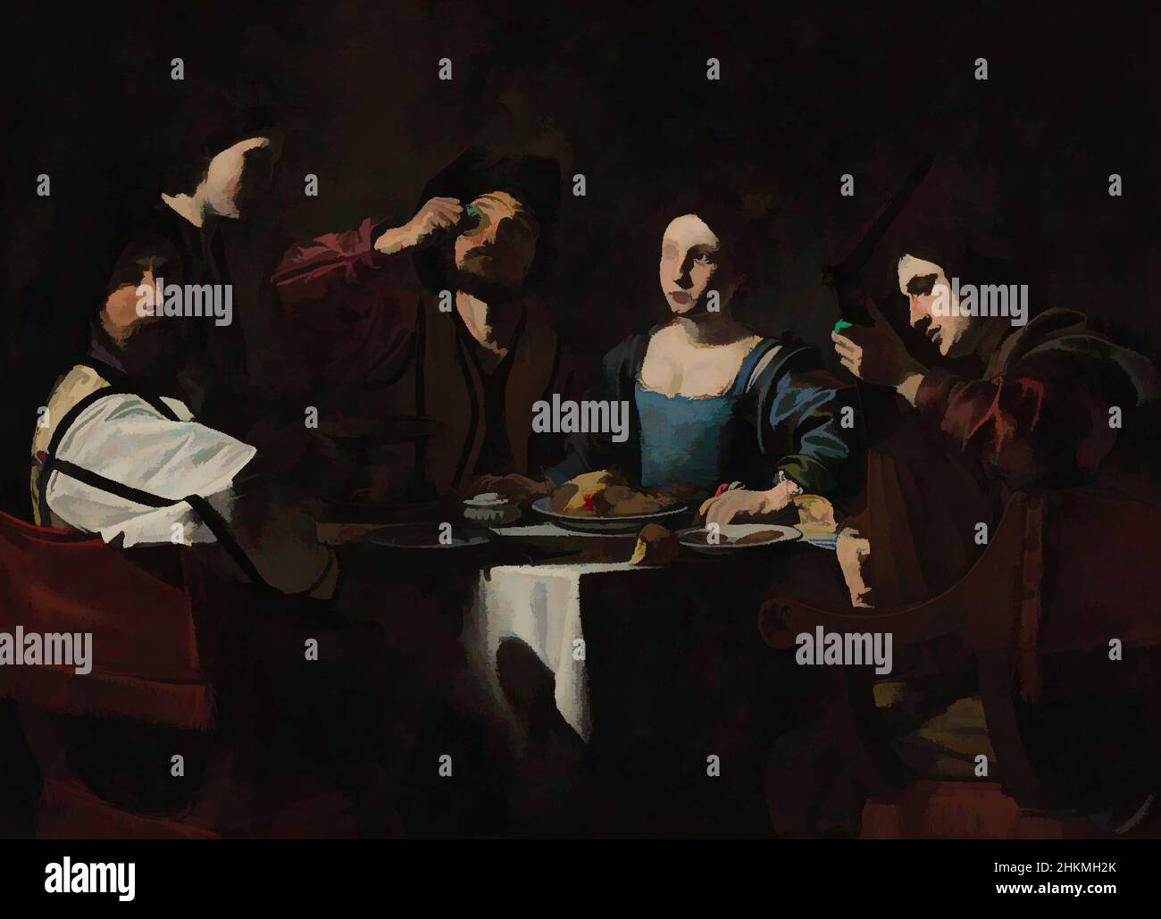 Art inspired by Banquet Scene with a Lute Player, Nicolas Tournier ...
