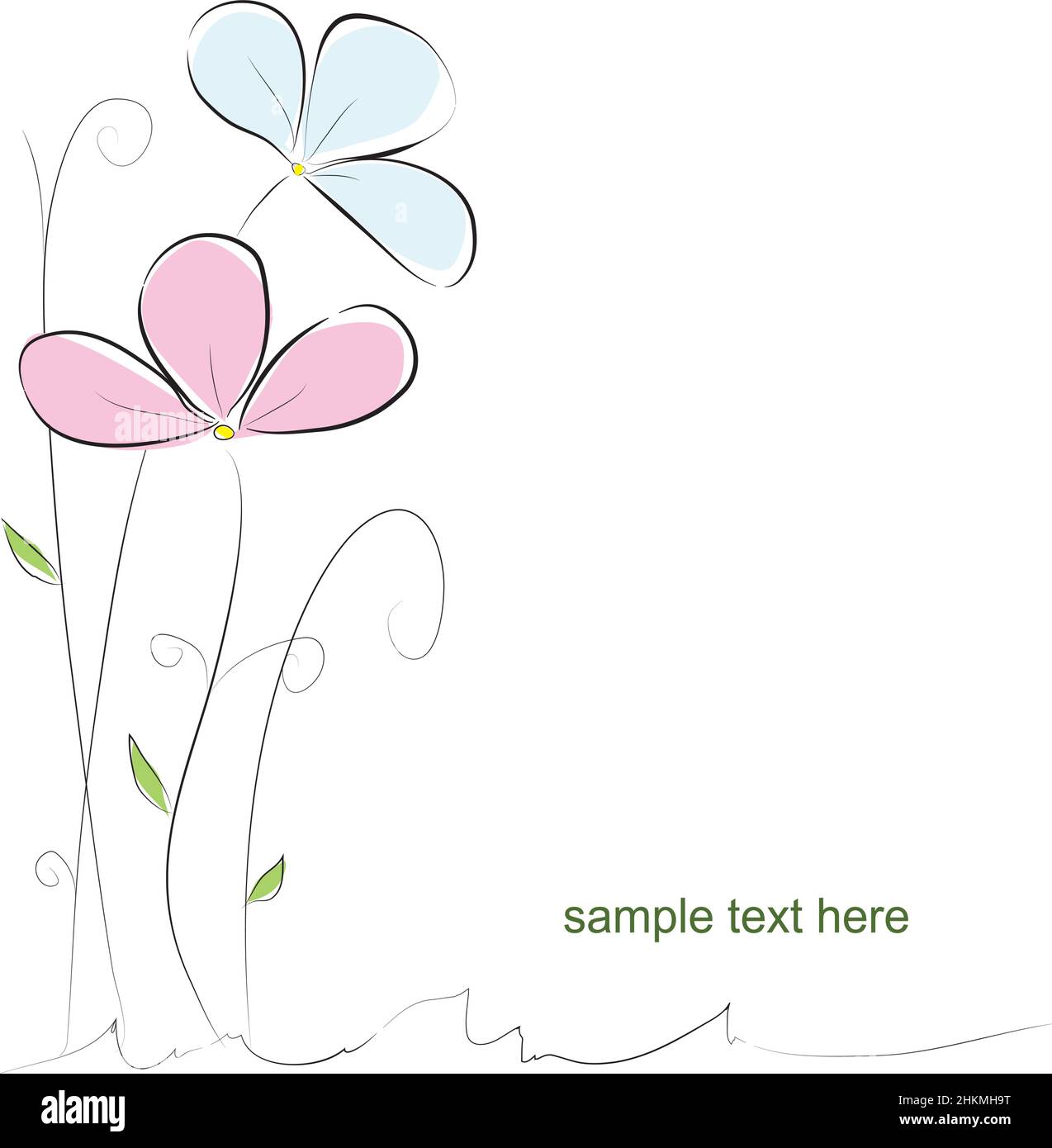 Cute floral background. Easy editable layered vector illustration Stock ...