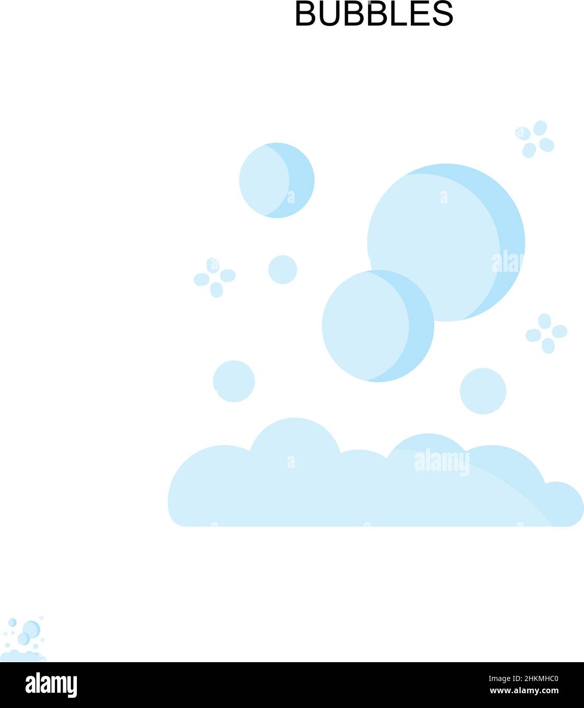Bubbles Simple vector icon. Illustration symbol design template for web ...