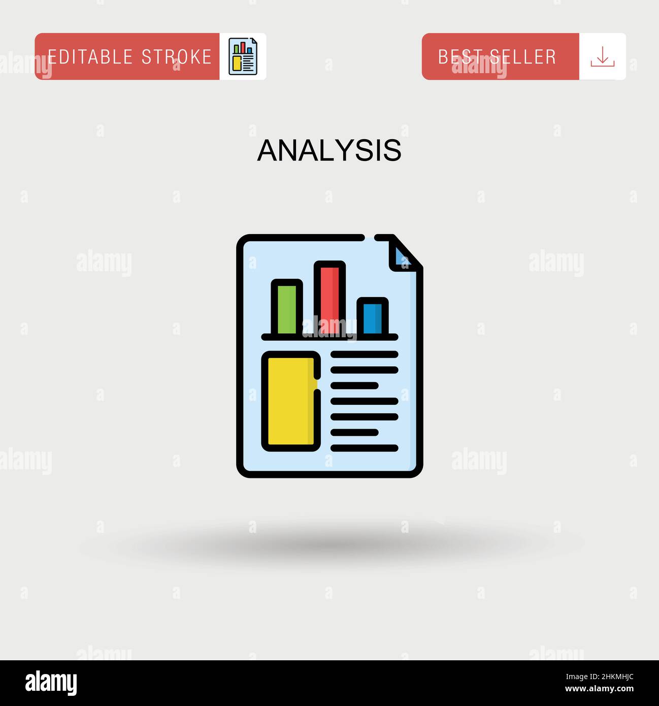 Data analysis icon hi-res stock photography and images - Alamy