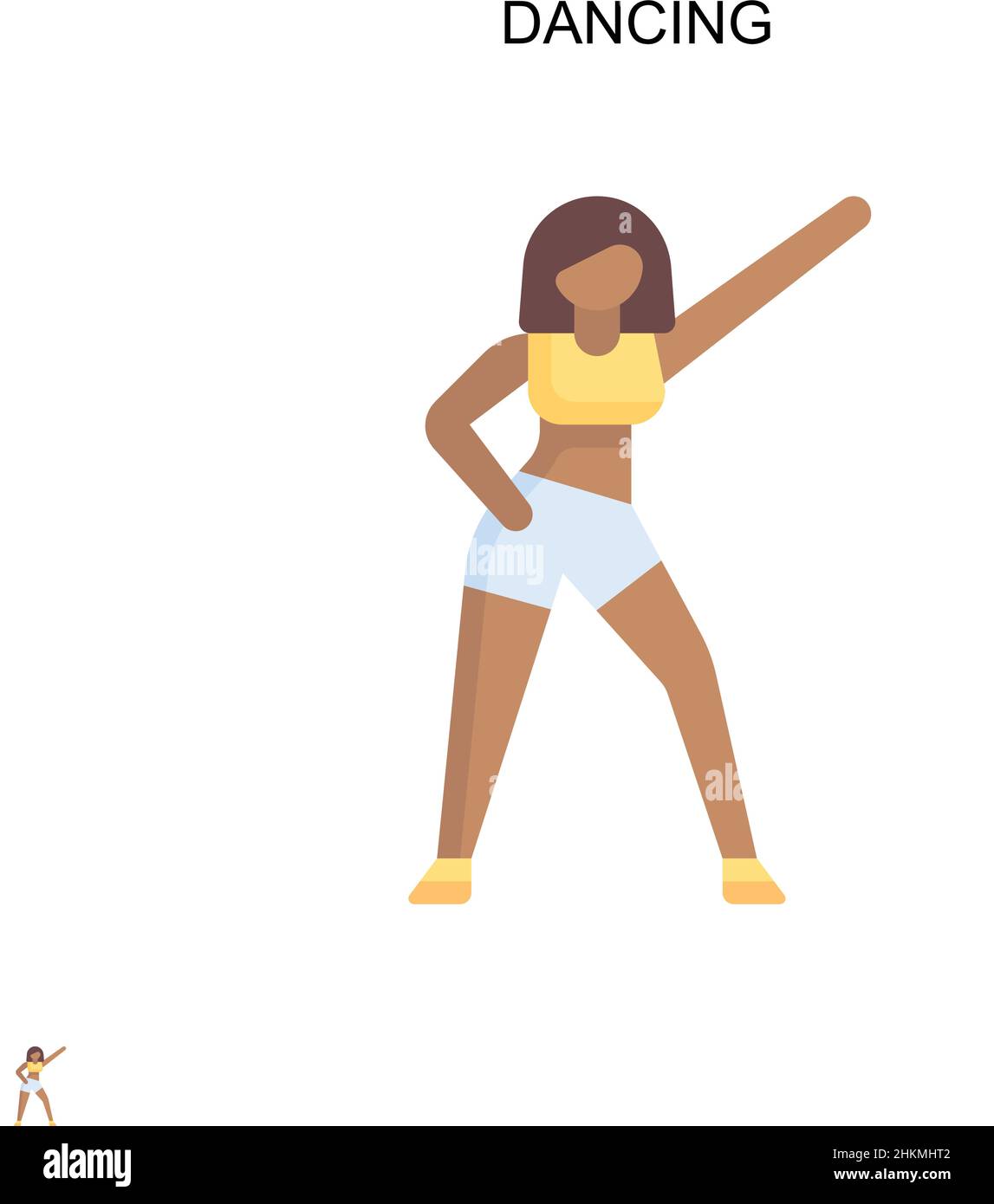 Dancing Simple vector icon. Illustration symbol design template for web ...