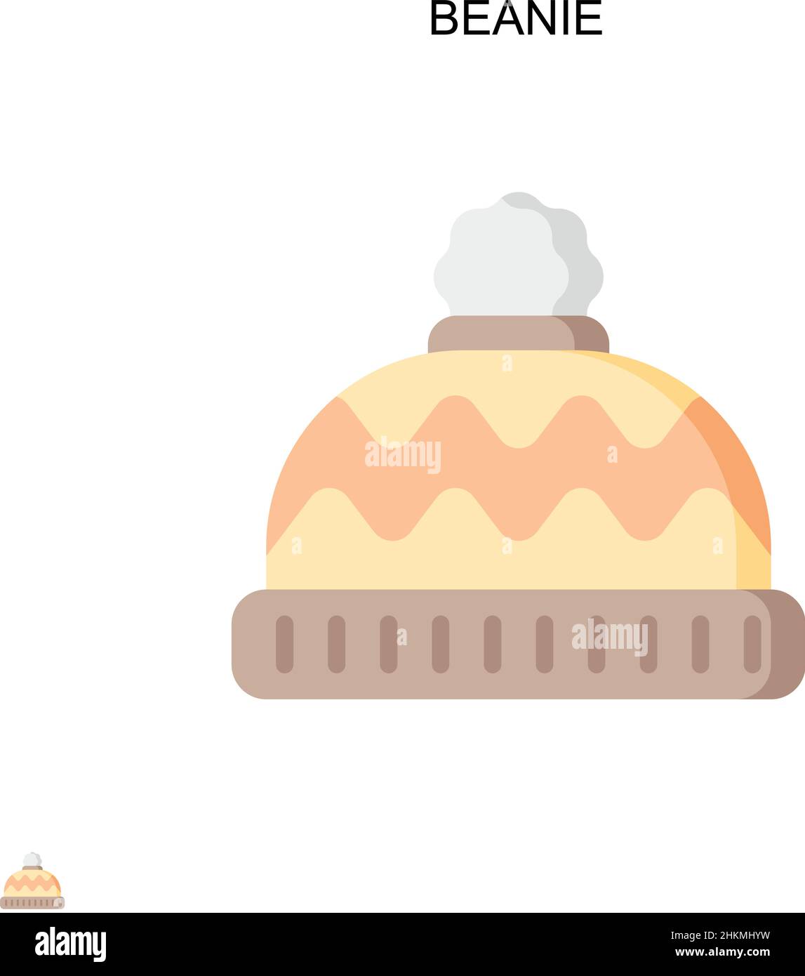 Beanie Simple vector icon. Illustration symbol design template for web ...