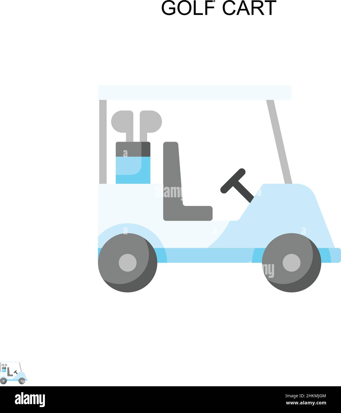 Golf cart Simple vector icon. Illustration symbol design template for ...