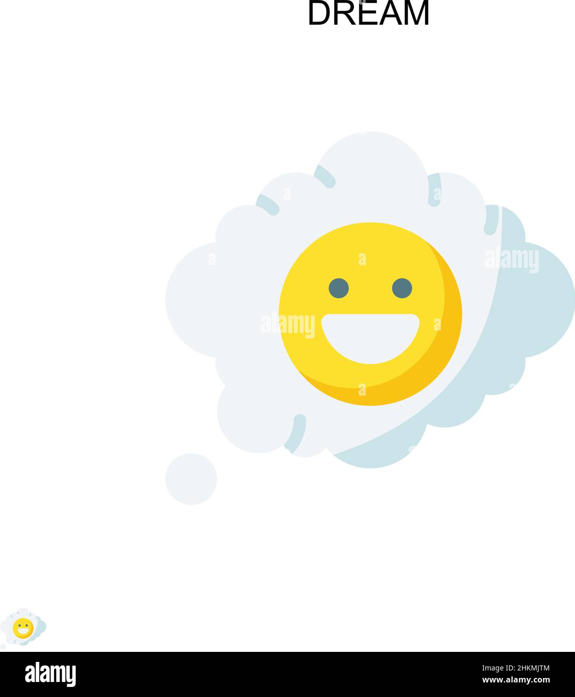 Dream Simple vector icon. Illustration symbol design template for web ...